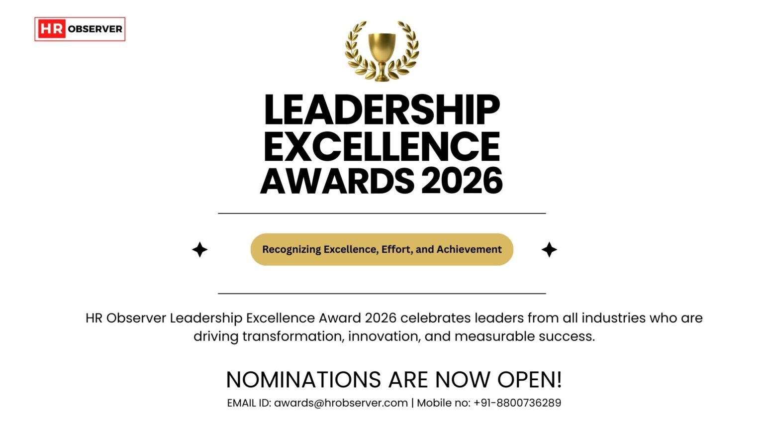 Leadership Excellence Awards 2026 - HR Observer